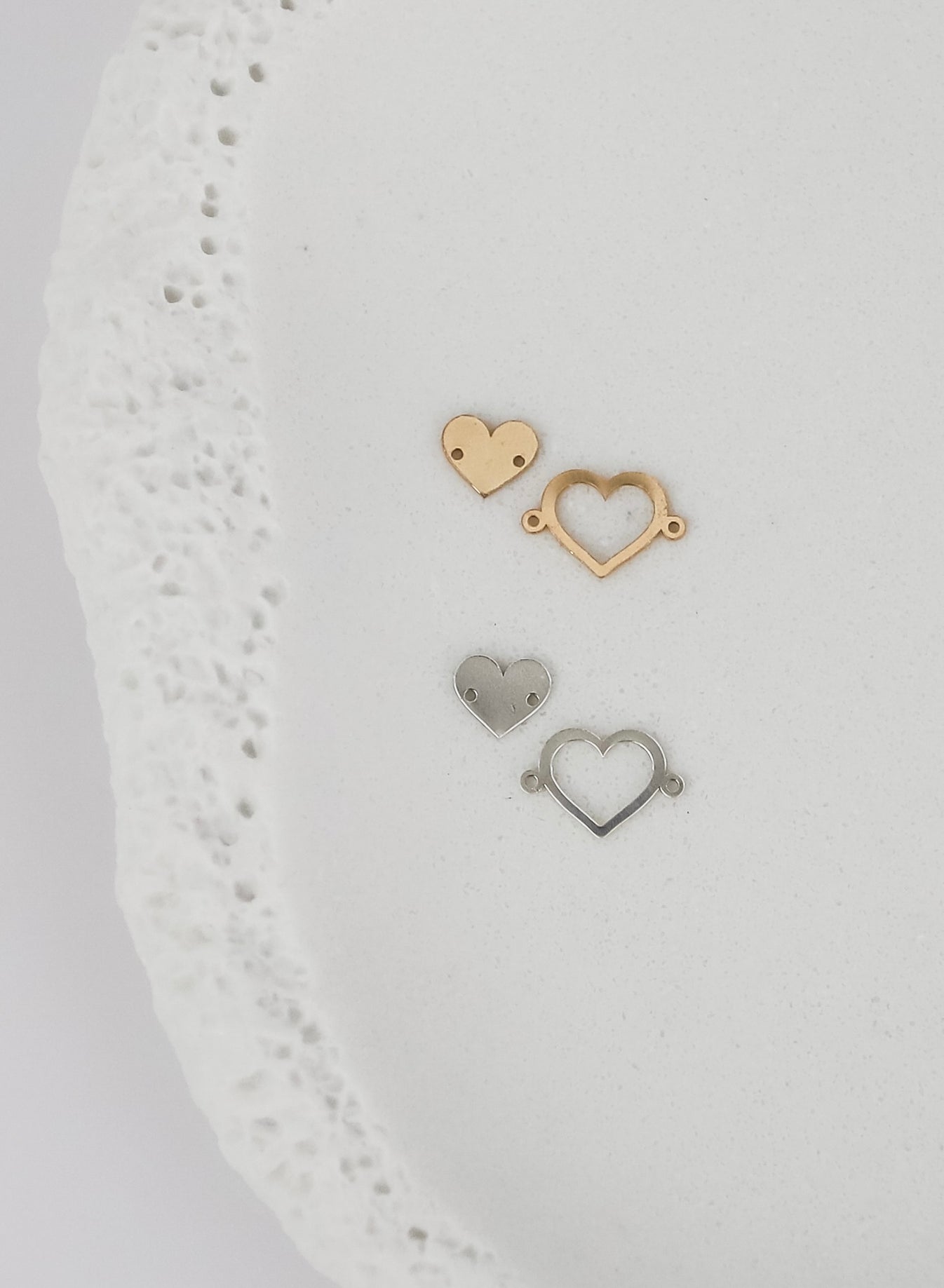 Heart Outline/Solid Connector – Stella + Rose Jewelry Supply