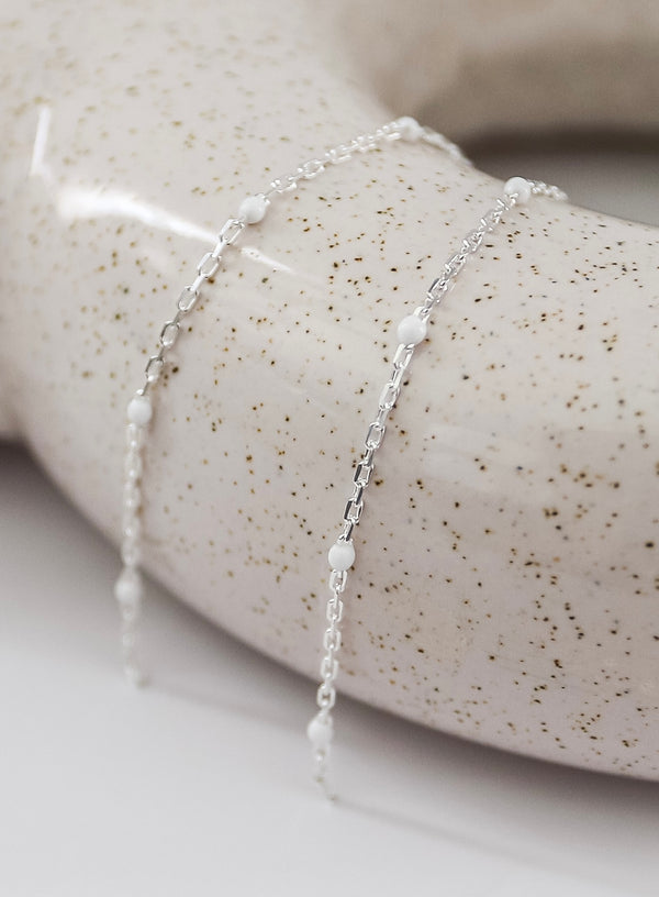 White Enamel Satellite Chain – Stella + Rose Jewelry Supply